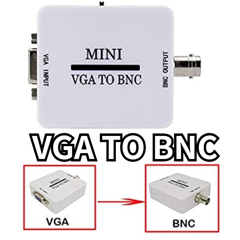 Mini HD VGA tO BNC Video Converter Box Composite VGA to BNC Adapter ...