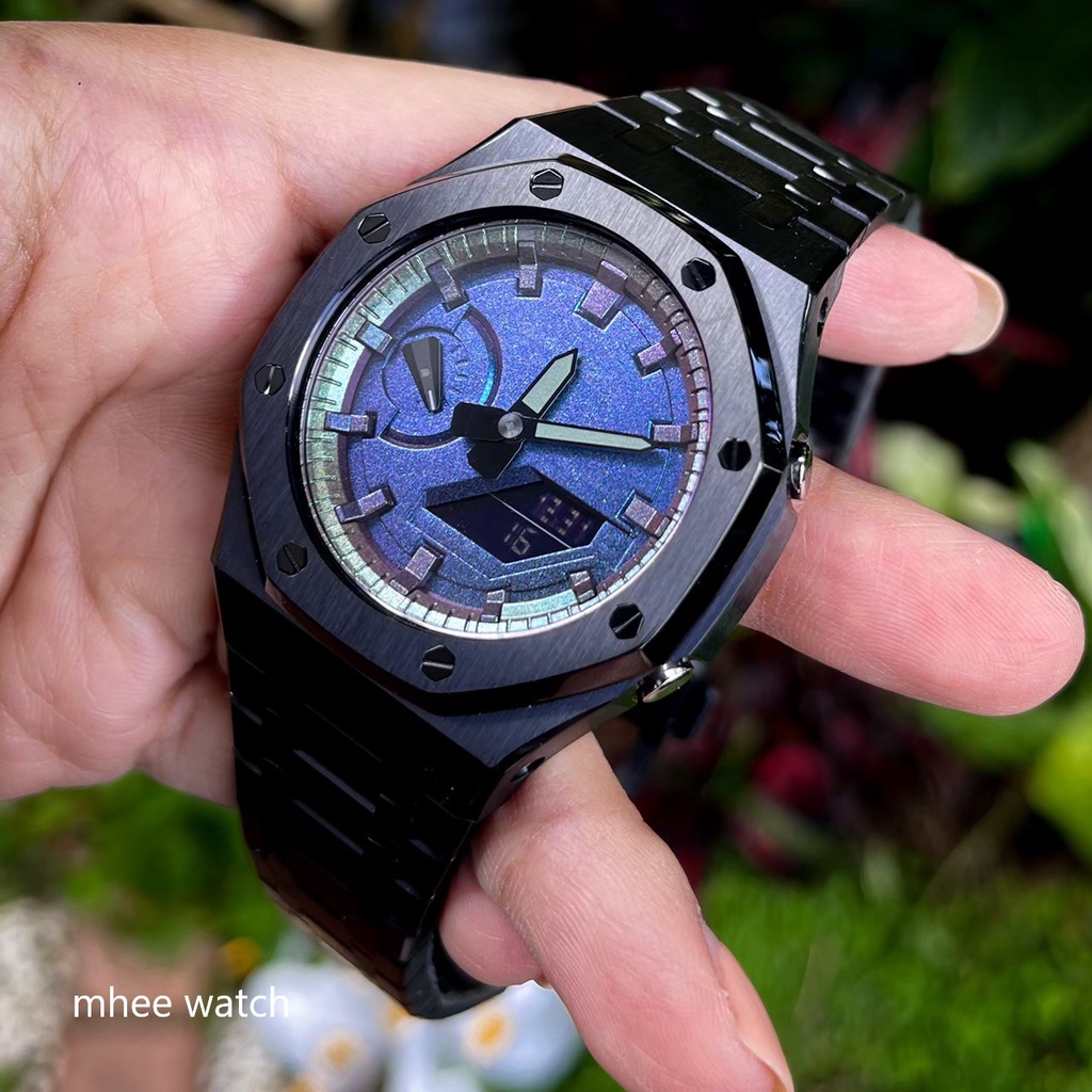 G-Shock Custom AP Style Titanium Color Dial with Gen3 Black Stainless ...