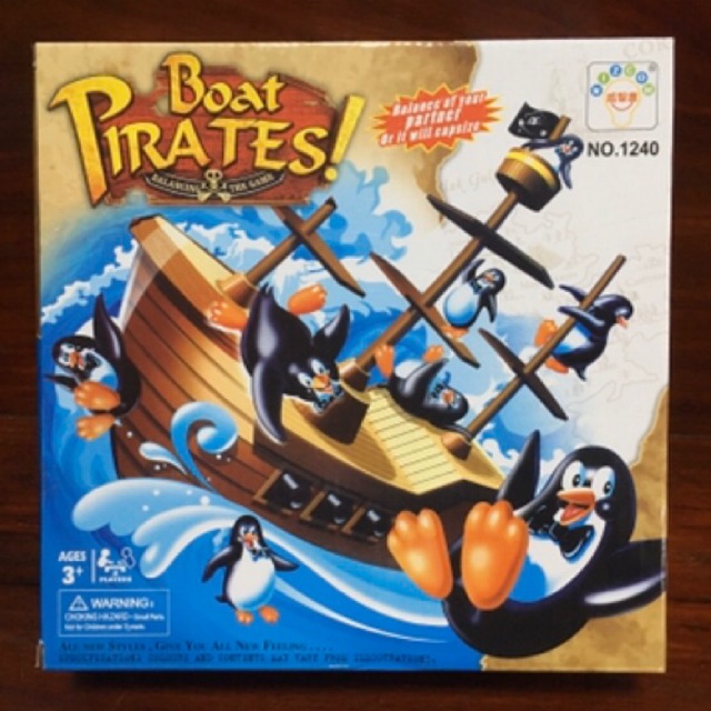 pirate boat balancing game penguin เกมเพนกวินตกเรือ พร้อมส่ง | Shopee ...
