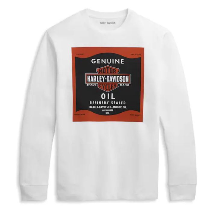 เสื้อยืดแขนยาวสีขาวผู้ชายลิขสิทธิ์แท้จาก Harley Davidson 96413-21VM ...