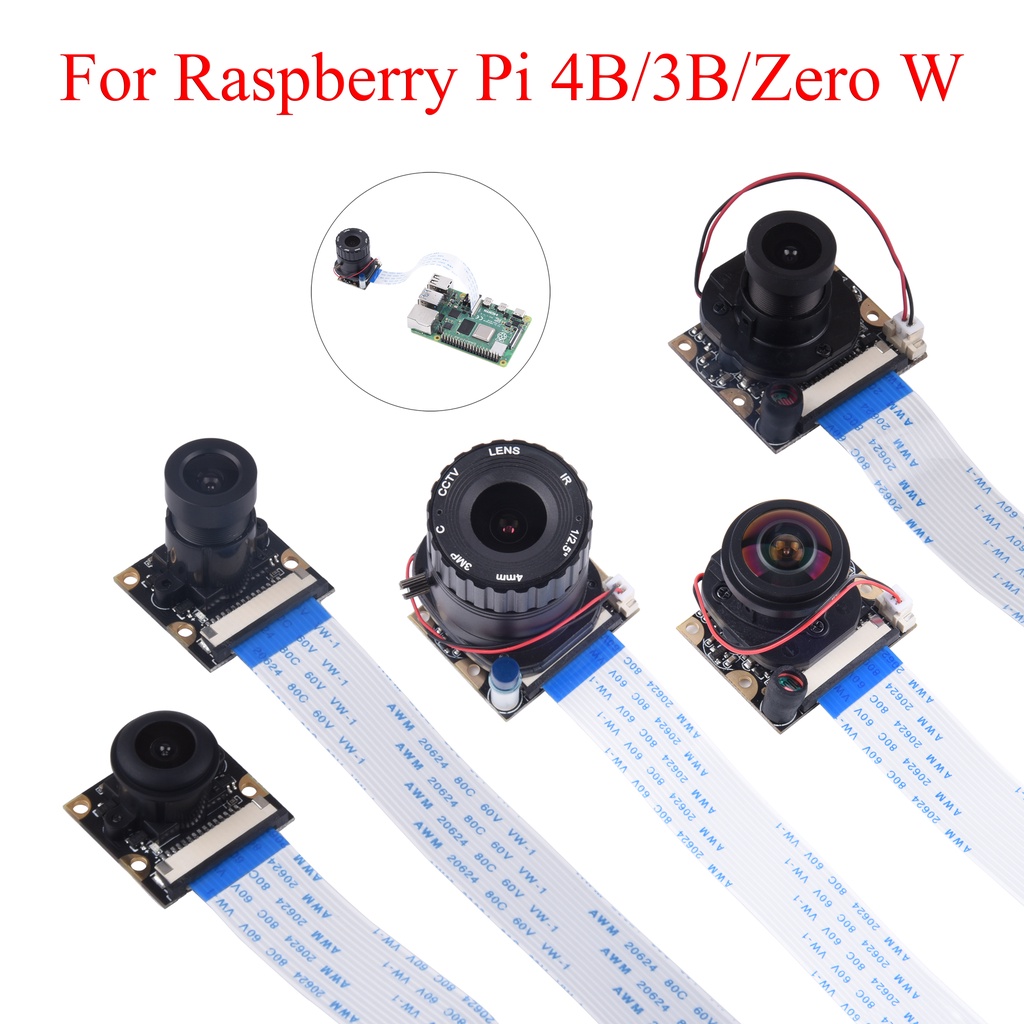 โมดูลกล้อง Raspberry Pi Day/Night Vision 65°/75°/130°/175° กล้องเว็บแคม ...