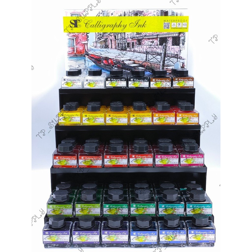ST Calligraphy Ink สีหมึก จาก ST art มีประสิทธิภาพกันน้ำ แห้งเร็ว ให้สี ...