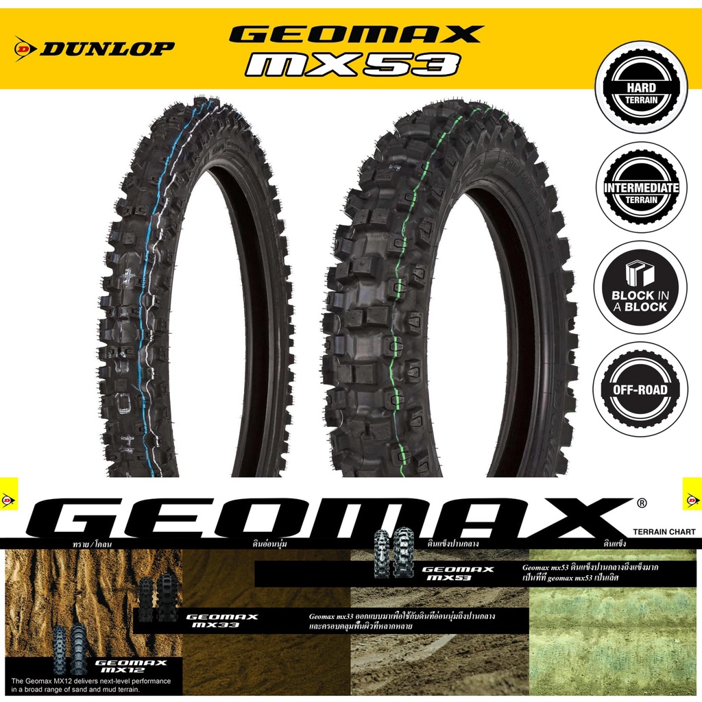 ยาง Dunlop Geomax MX53 Medium | Shopee Thailand