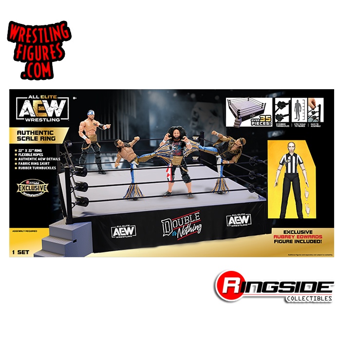 (Pre - Order) AEW Authentic Scale Ring Playset (w/ Aubrey Edwards ...