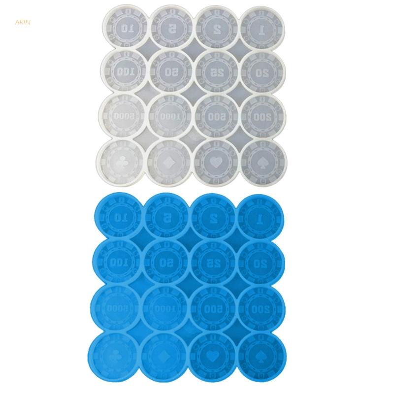 ARIN Poker Chips Game Coins Epoxy Resin Mold Commemorative Collection ...