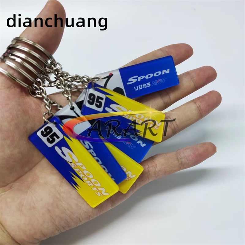 1 ชิ้น JDM สไตล์ Key แหวน SPOON 95 Mugen Racing รถรถจักรยานยนต์พวงกุญแจ ...