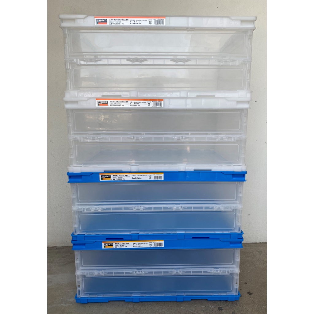 กล่องพลาสติกพับได้ แบรนด์ Trusco ไม่มีฝาปิด ขนาด 30L | Shopee Thailand