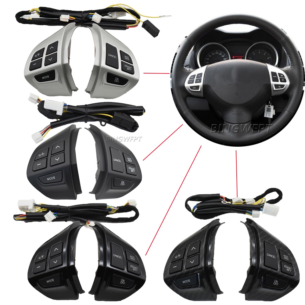 ปุ่มสวิตช์ควบคุมเสียงพวงมาลัยรถยนต์ 8701A087 สําหรับ Mitsubishi Asx ...