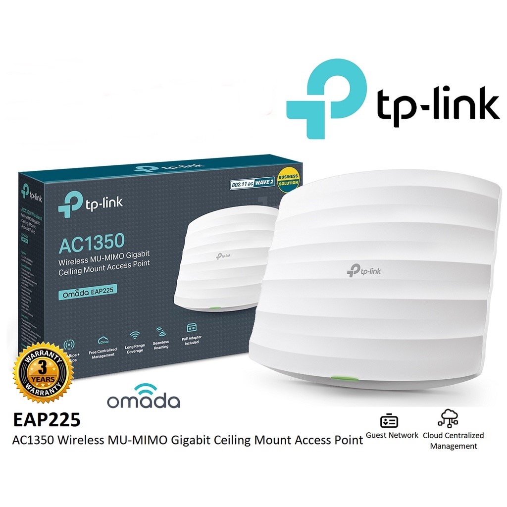 TP-LINK (EAP225) Wireless AC1350 Gigabit Access Point | Shopee Thailand