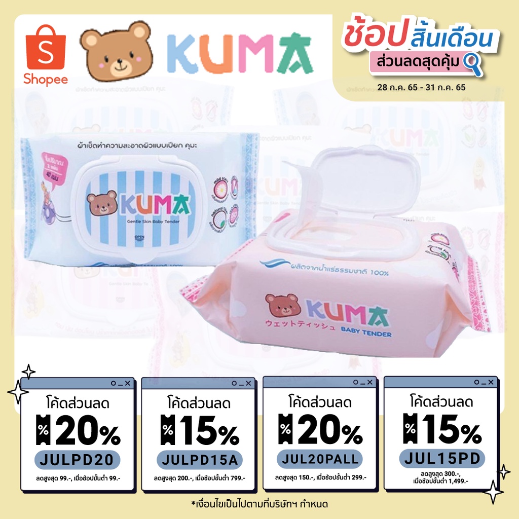 KUMA ทิชชู่เปียก คุมะ KUMA 1 ห่อ | Shopee Thailand