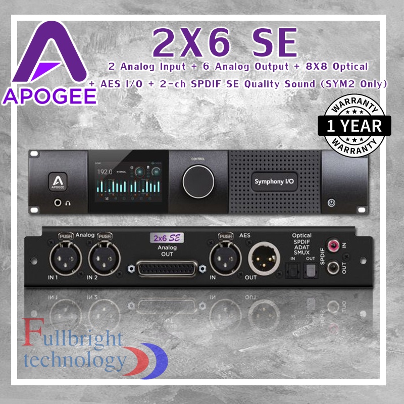 Apogee 2X6 SE : 2 Analog Input + 6 Analog Output + 8X8 รับประกันศูนย์ ...