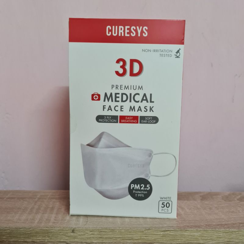 Curesys 3D Premium Medical Face Mask เคียวร์ซิส หน้ากากอนามัย 50 ชิ้น ...