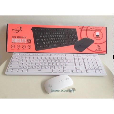 Primaxx Ws-Kmc-8131 Wireless Keyboard+Mouse Slim ชุดไร้สาย สี ดำ ...