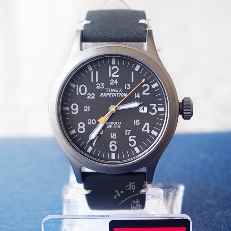 ۩☂卐นาฬิกา Timex T49963 Expedition Scout Men s Watch Leather Belt Full ...