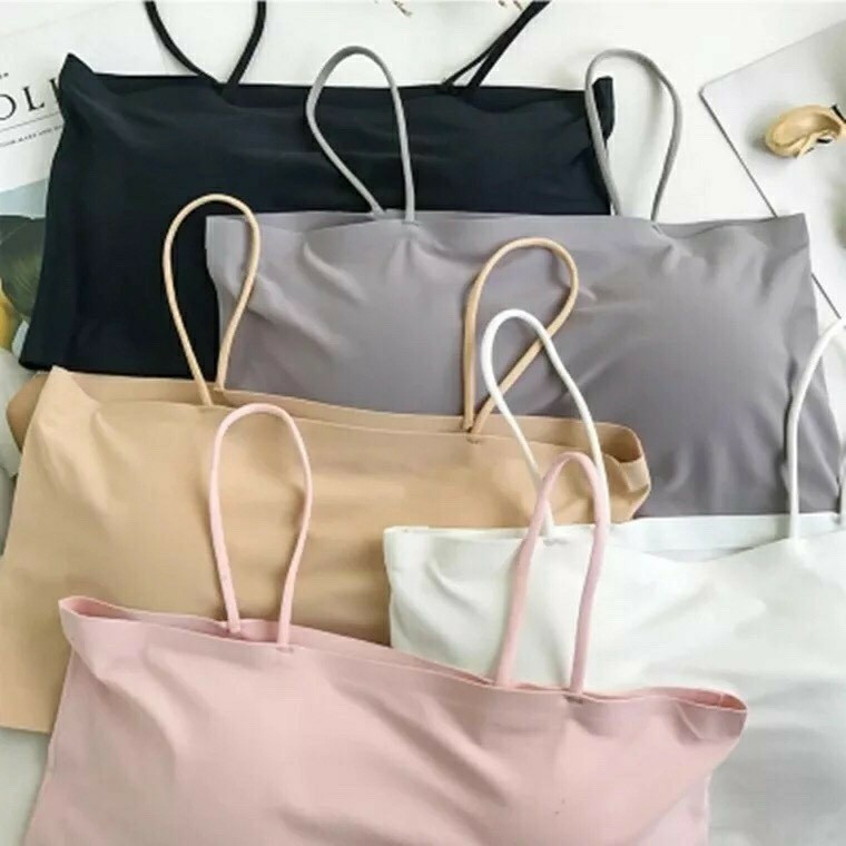 สินค้าพร้อมส่งจากไทย💥Angle Bra 💥 (N114) สายเดียว Crop ผ้าไหม ผ้าลื่นมาก ...