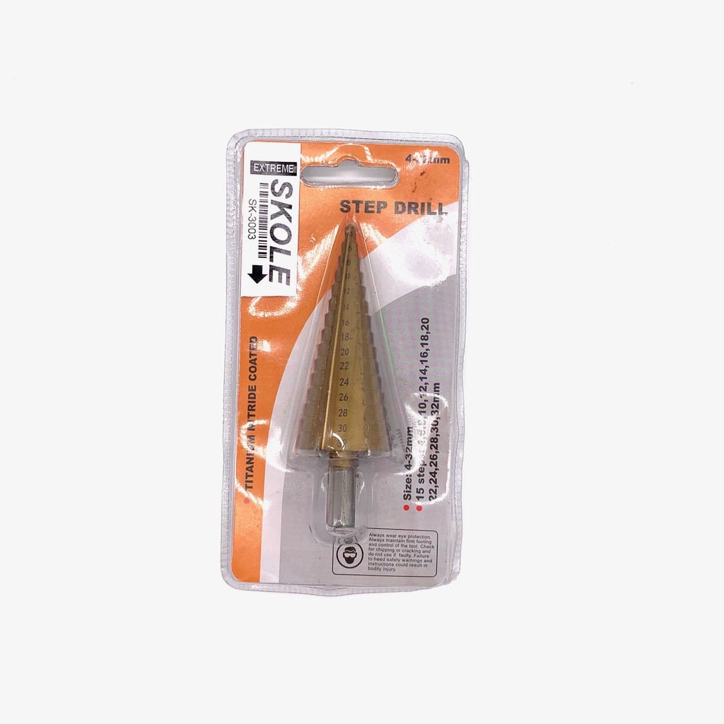 STEP DRILL ดอกเจาะเหล็ก ทรงเจดีย์ ขนาด 4-32 MM. รุ่น SK-3003 MM4-32 ... STEP DRILL ดอกเจาะเหล็ก ทรงเจดีย์ ขนาด 4-32 MM. รุ่น SK-3003 MM4-32 ...