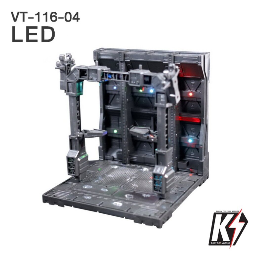 โรงเก็บกันดั้ม VT-116 พร้อมไฟ LED #ฉากโรงซ่อมกันดั้ม โรงซ่อมบำรุง CG ...