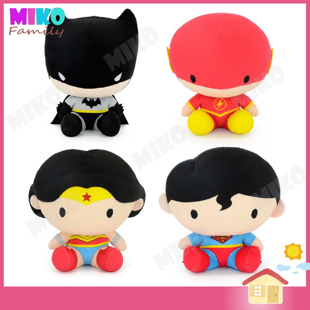 ตุ๊กตา the flash / wonder woman / batman / superman : chibi ท่านั่ง DC ...