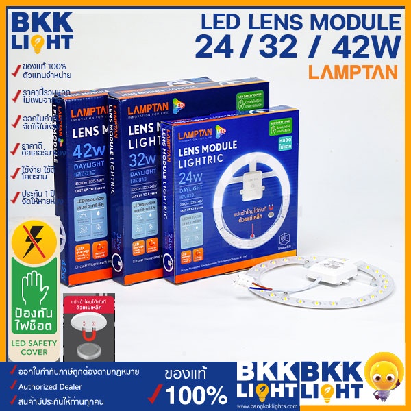 Lamptan 24w 30w 32w 35w 42w หลอดซาลาเปา LED LENS MODULE ใช้แทนหลอดนีออน ...