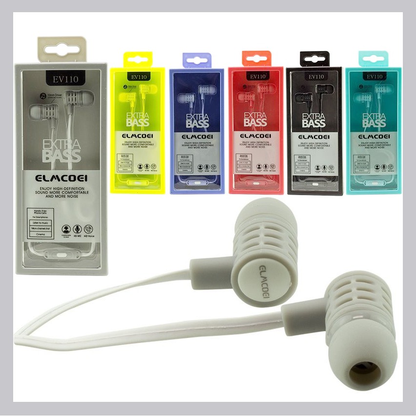 หูฟัง ELMCOEI รุ่น EV110 ( อินเอียร์/หูฟังลดเสียงรบกวนพร้อมไมโครโฟน ) 3.5 มม | Shopee Thailand