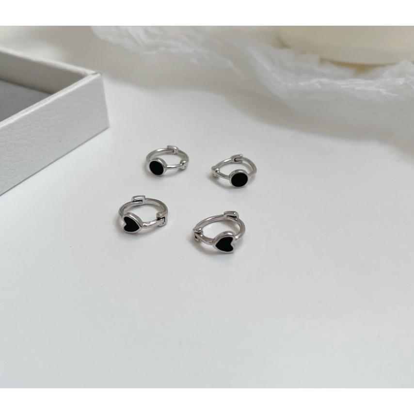 221 -ต่างหูเงินแท้ s925 ห่วงกลมแบบล็อค ใส่ติดหูไว้ได้เลย มีทั้งหมด 2 ...