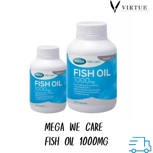 Mega We Care Fish Oil 1000mg (บำรุงสมองและความจำ) หมดอายุ 2024 | Shopee Thailand