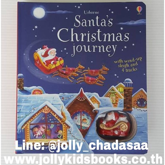 Santa's Christmas Journey with Wind-Up Sleigh เหมาะสำหรับ 3 ขวบ+ Board ...