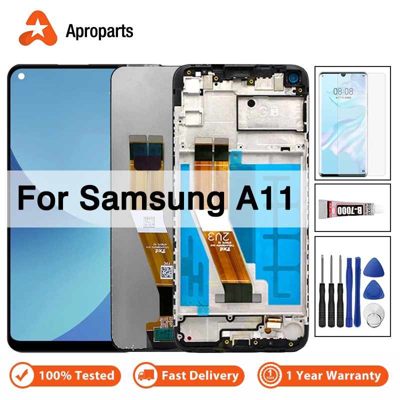 อะไหล่หน้าจอสัมผัส LCD พร้อมกรอบ แบบเปลี่ยน สําหรับ Samsung Galaxy A11 ...
