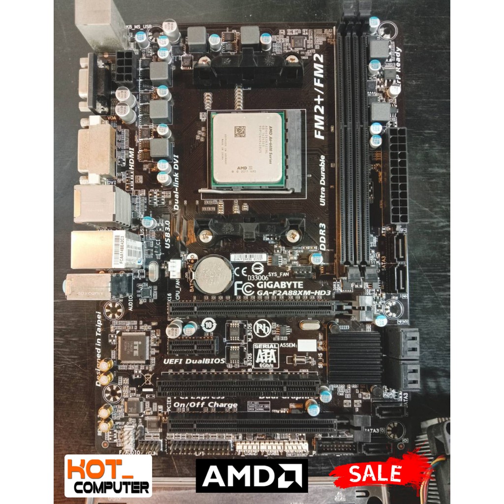 🔥 ชุดรวม CPU + MB AMD A6-6400K 4.1Ghz 2C/2T + เมนบอร์ด FM2+ DDR3 คละ ...