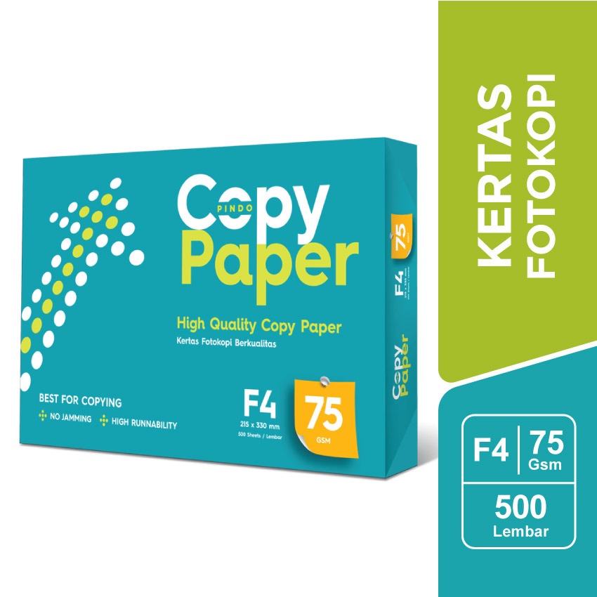 กระดาษถ่ายเอกสาร กระดาษสีน้ําเงิน 75gsm F4 ต่อ Ream Cpb Pc 75 F4