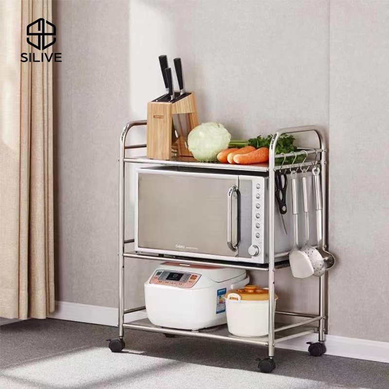 Silive Shop รถเข็นอาหาร แข็งแรง ชั้นวางของ รถเข็นสแตนเลส รุ่นหนา คุณภาพ ...