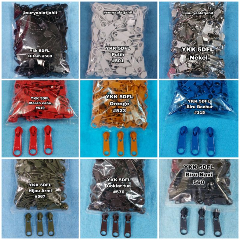 YKK 5RC DFL หัวซิปคอยล์ @100pcs = rp.141,500/1 แพ็ค | Shopee Thailand