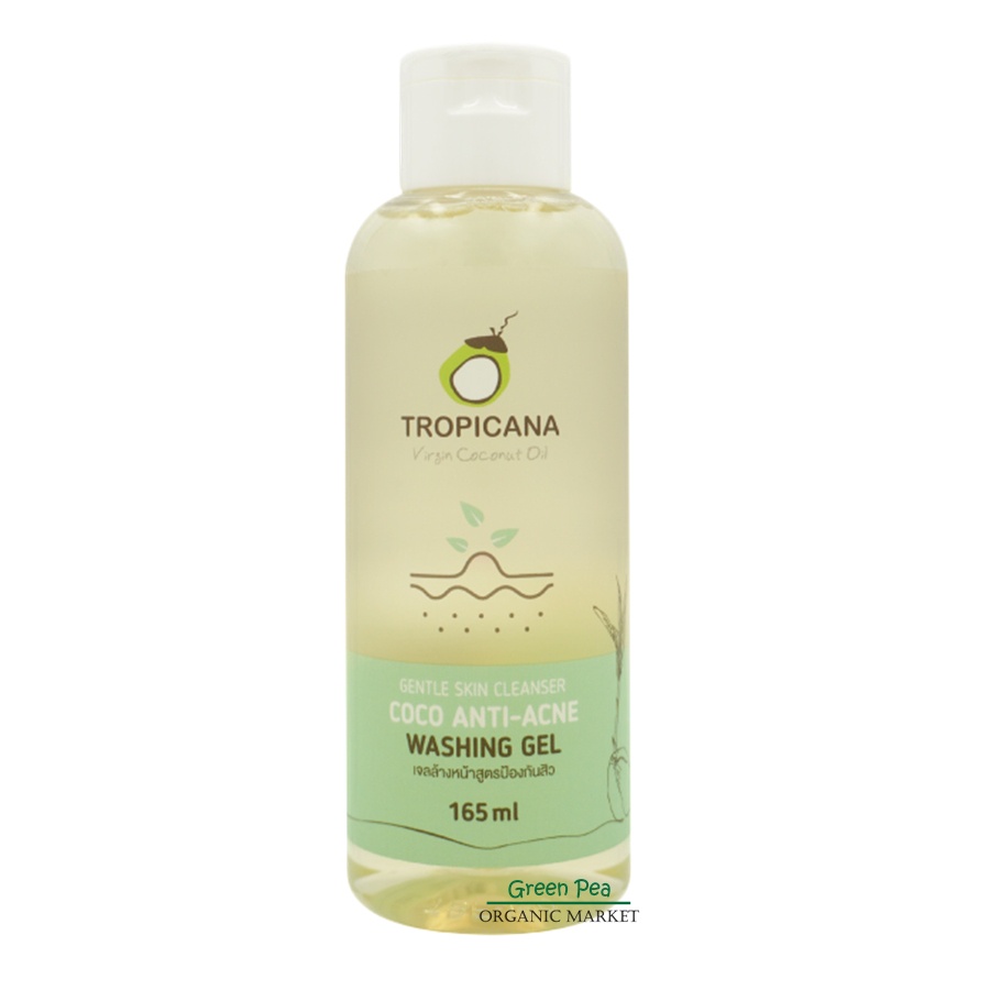 Tropicana เจลล้างหน้า สูตรป้องกันสิว ผสมน้ำมันมะพร้าว 165ml. สูตรอ่อนโยน COCO Anti-Acne Washing ...