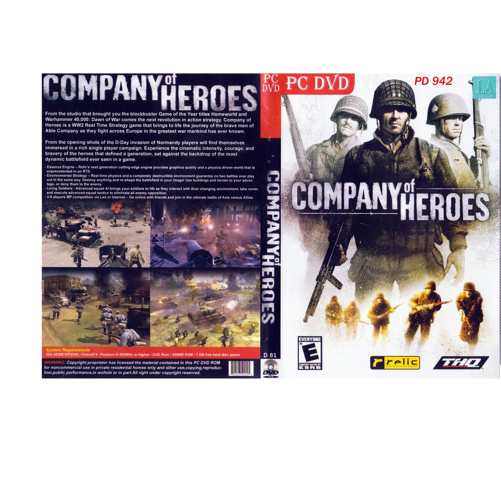 แผ่น DVD 1 เกม COMPANY OF HEROES | Shopee Thailand