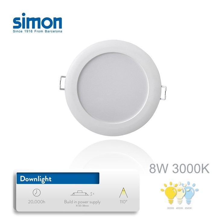 Simon 1Pack5pcs, LED Downlight โคมดาวน์ไลท์ ไฟดาวไลท์ ติดเพดาน led ...