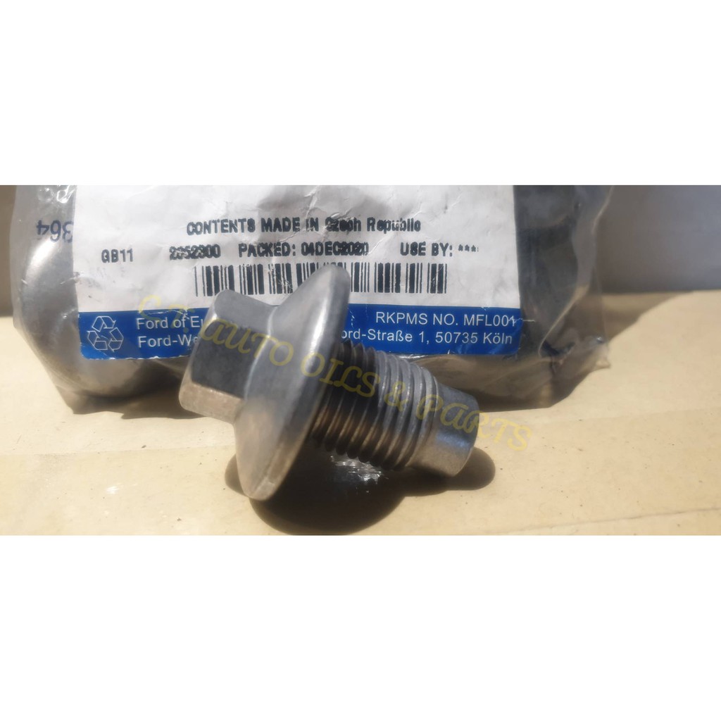 น๊อตถ่ายน้ำมันเครื่อง + แหวนรอง **แท้ FORD ** สำหรับ FORD RANGER,FOCUS ...