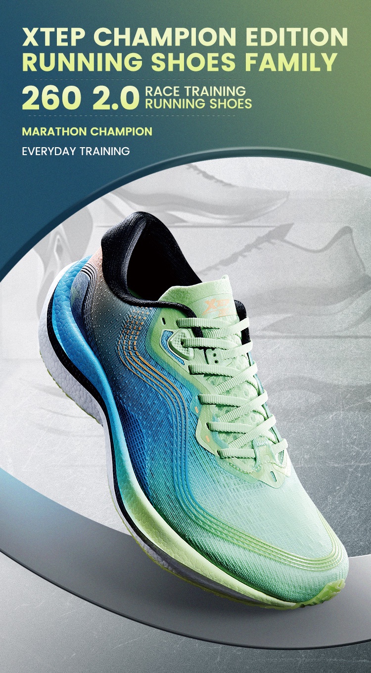 XTEP 260 2.0 รองเท้าวิ่งผู้ชายแข่งมืออาชีพรองรับความเสถียรรีบาวด์น้ําหนักเบาทนต่อการสึกหรอกัน ...