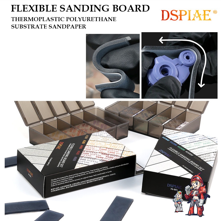 [DSPIAE]กระดาษทราย ฟองน้ำพร้อมกล่องเก็บอย่างดี FLEXIBLE SAND BOARD SET FS-S01 FS-S02 ...