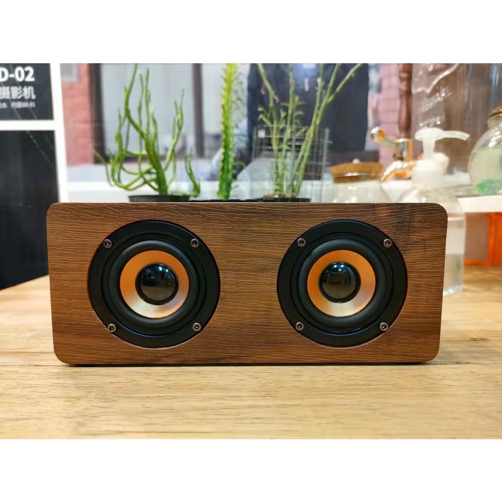 ลำโพงบลูทูธ KTS-1612 เสียงทุ้มหนักแน่น ลำโพงลายไม้2ดอก.กำลังขับ: 5W | Shopee Thailand