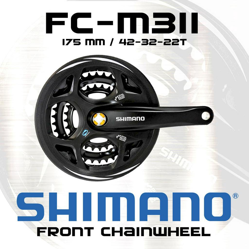 จานหน้าจักรยาน Shimano Front Chainwheel FC-M311/ Arm length 175 mm / 42/32/22 T | Shopee Thailand