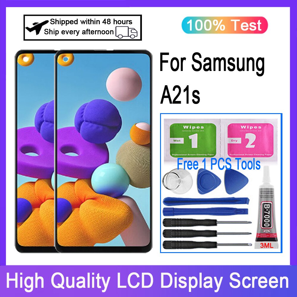 แผงหน้าจอสัมผัสดิจิทัล LCD แบบเปลี่ยน สําหรับ Samsung Galaxy A21S A217F A217 A217F DS A217H ...
