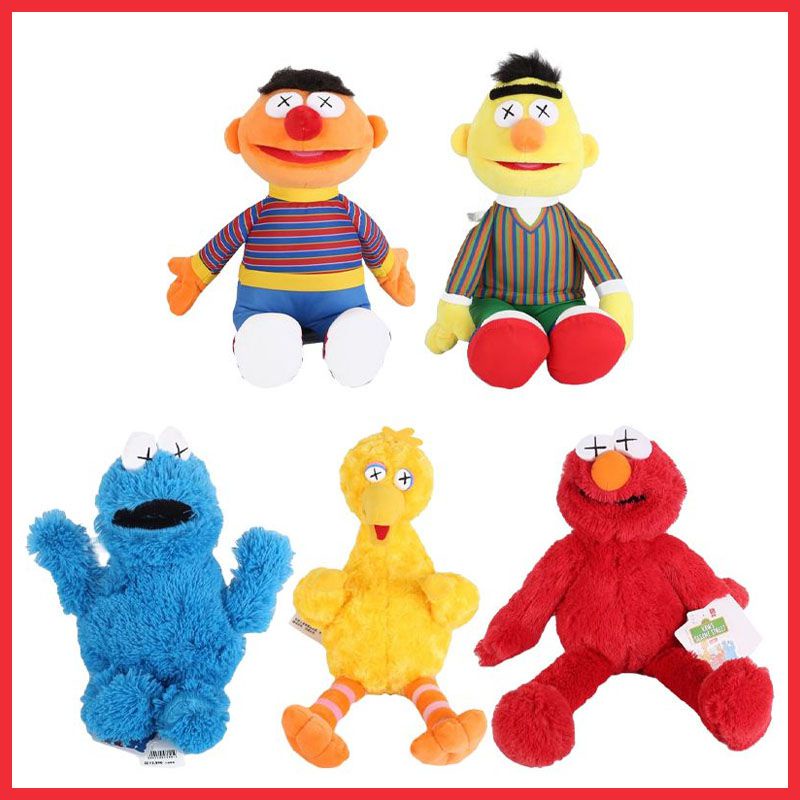 50cm Sesame Street Plush Doll Toys Elmo CookieMonster Bigbird Ernie ...