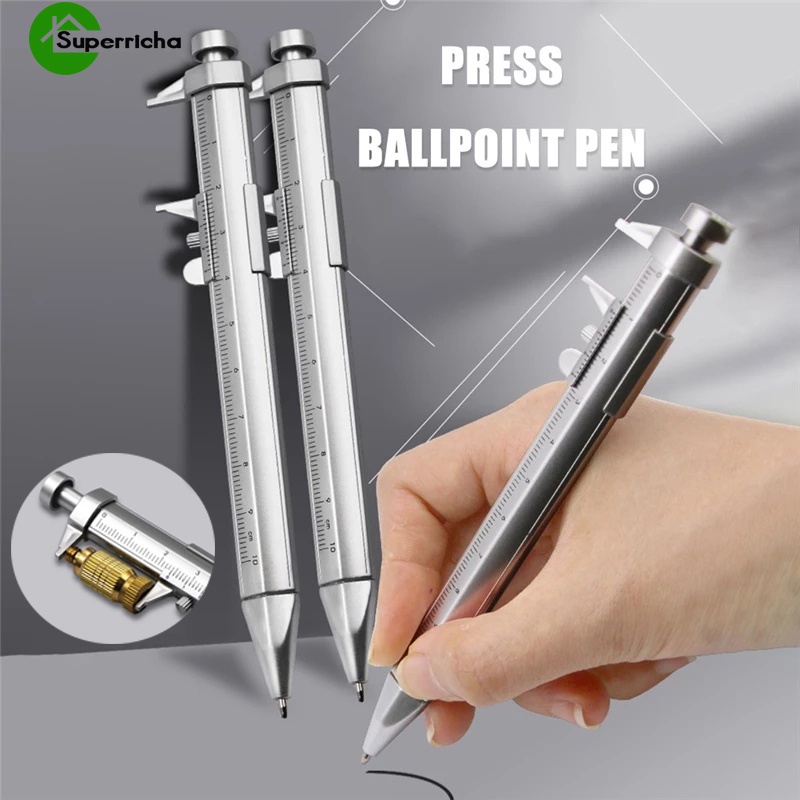 [Multifunctional 0.5mm Vernier Caliper Ballpoint Pen] [ Silver Caliper ...