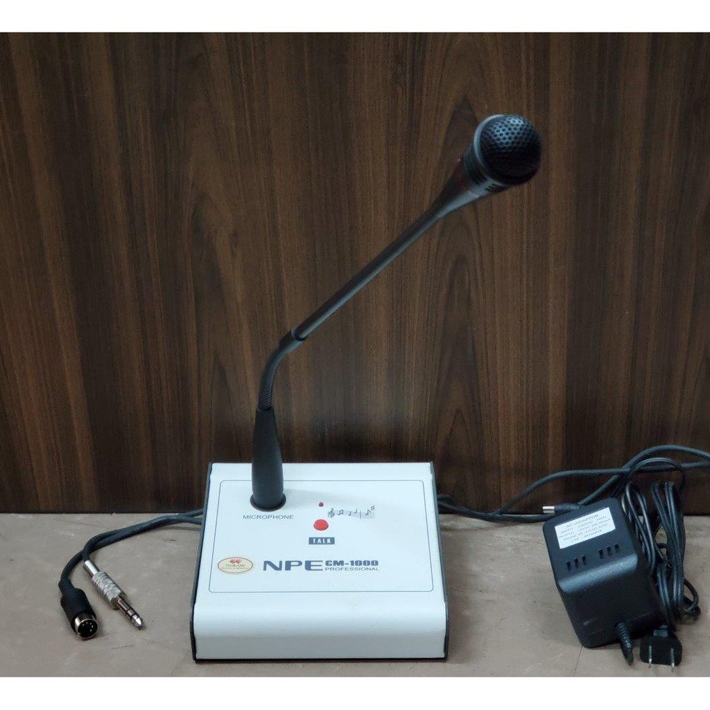 Microphone CHIME ยี่ห้อ NPE : CM-1000 Professional ไมโครโฟนประกาศ แบบมีสัญญาณ กดเรียกเตือนก่อน ...