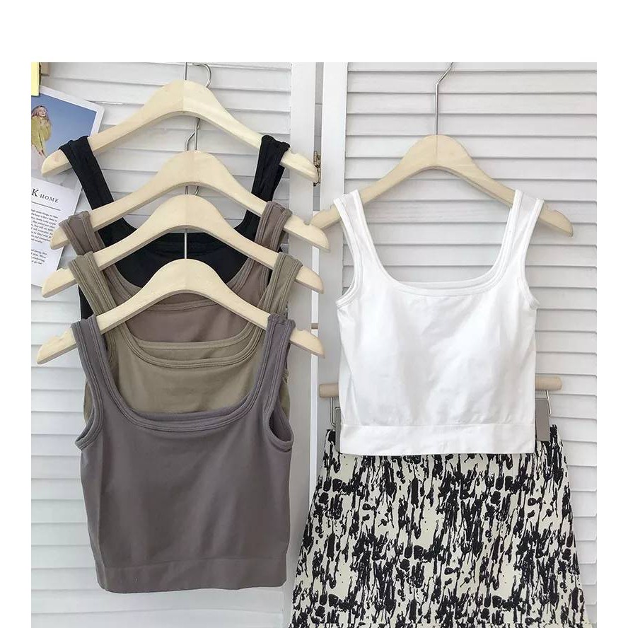 Pretty Bra PB-129 เสื้อกล้ามครอป ใส่สบาย เสริมฟองน้ำ | Shopee Thailand