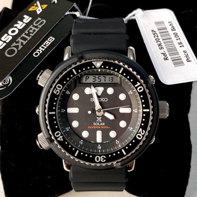 SEIKO PROSPEX "ARNIE" Solar SNJ025P1 Black | Shopee Thailand