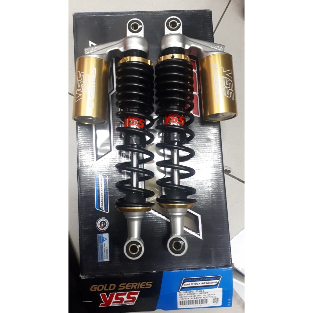 โช๊คyssแท้ (แก๊สแท้) G series โช๊คสปริงดำ กระปุกทอง สำหรับ waveยาว ...