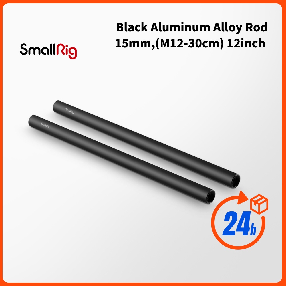 SmallRig 12 Inches (30 cm) Aluminum Alloy 15mm Rod with M12 Female ...