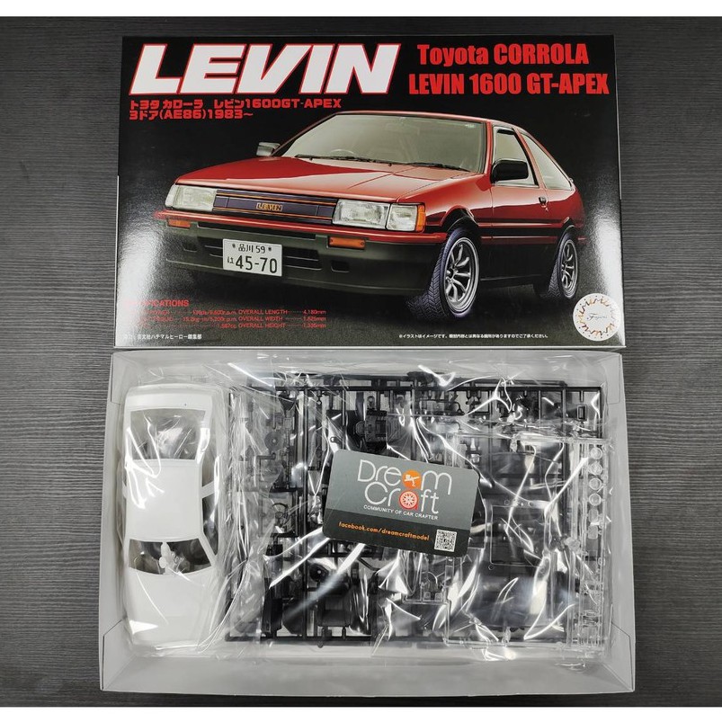 FUJIMI 1/24 Toyota AE86 Levin `83 (โมเดลรถยนต์ Model DreamCraft ...