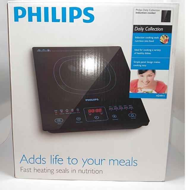 PHILIPS เตาแม่เหล็กไฟฟ้า (2,100 วัตต์) พร้อมหม้อ รุ่น HD4911 | Shopee ...